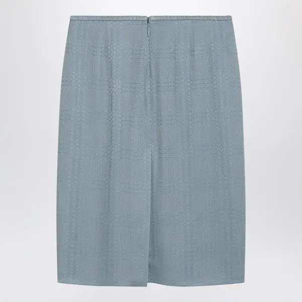 Gucci Light Gg Jacquard Silk Skirt - Blue