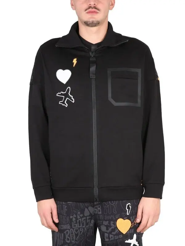 BOSS Sweatshirt With Logo - Black