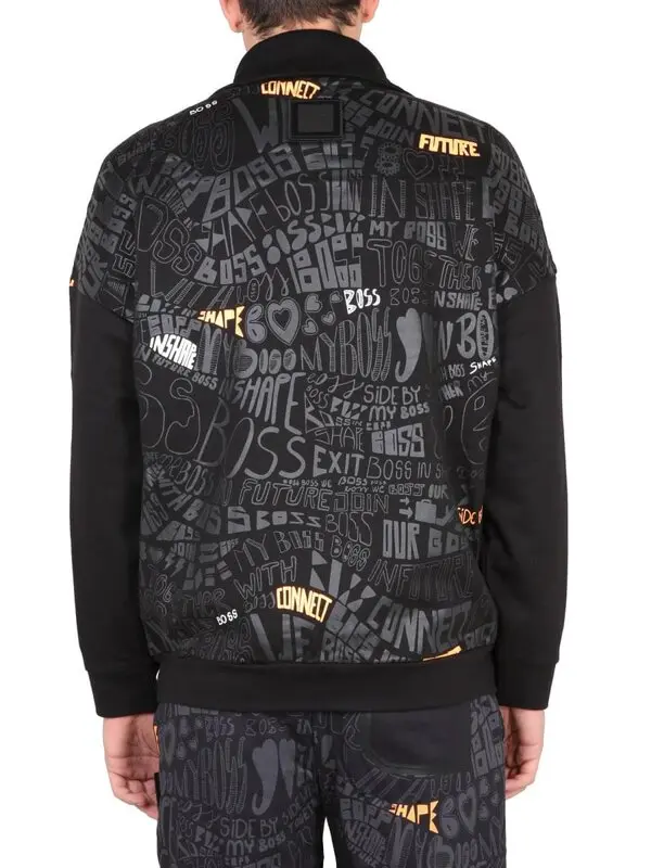 BOSS Full Zip Sweatshirt With Logo - Black