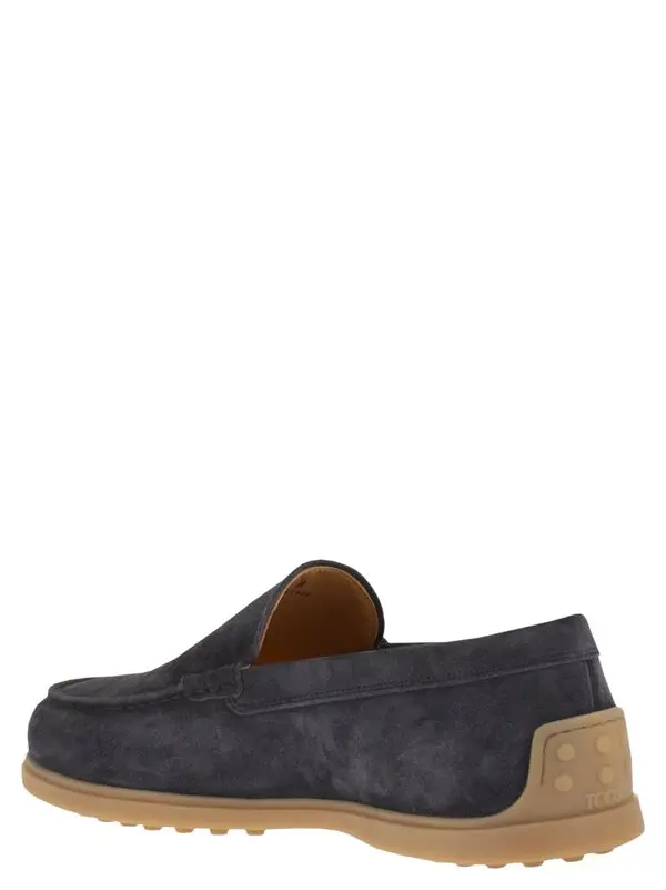 TOD'S Suede Leather Slipper Moccasin