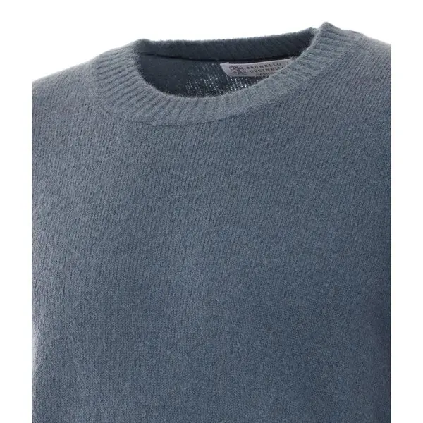 Brunello Cucinelli Wool, Alpaca And Cashmere Sweater - Blue