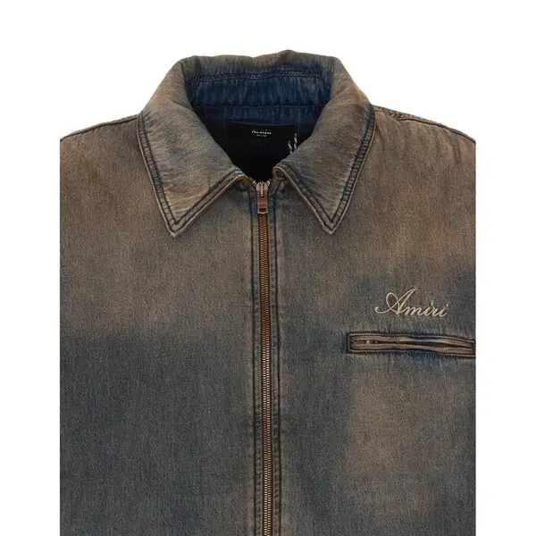 Amiri Lea Bones Denim Jacket - Blue