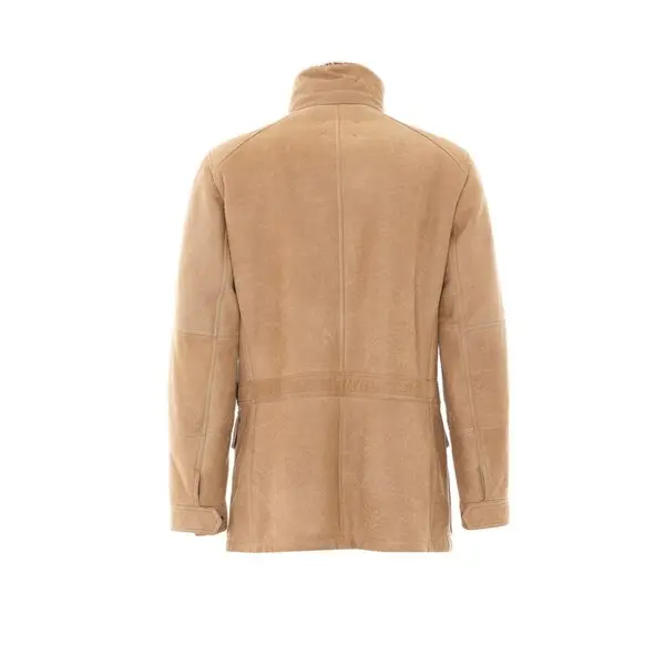 Brunello Cucinelli Waxed Shearling Safari Jacket