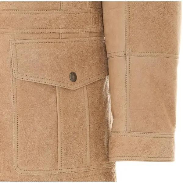 Brunello Cucinelli Waxed Shearling Safari Jacket