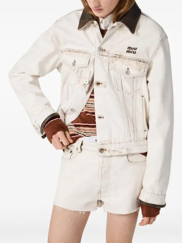 Miu Miu Denim Cotton Jacket - Multicolor