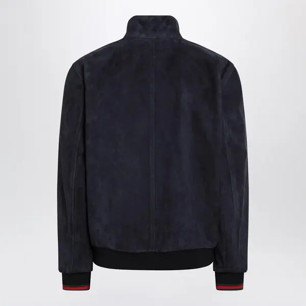 Gucci Suede Leather Jacket - Blue