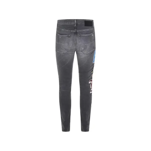 Amiri Grey Denim Skinny Jeans
