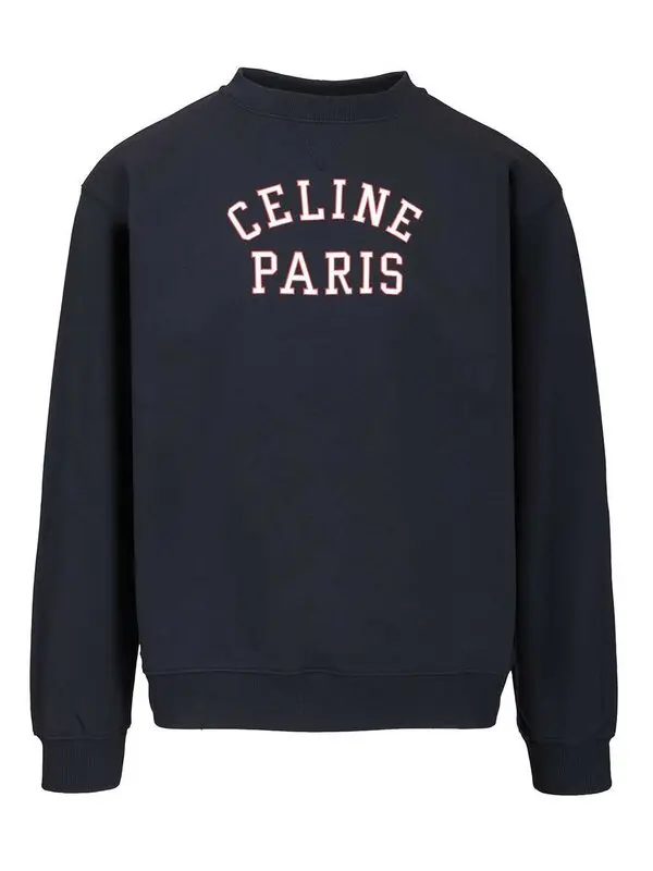 Celine Crewneck Cotton Sweatshirt
