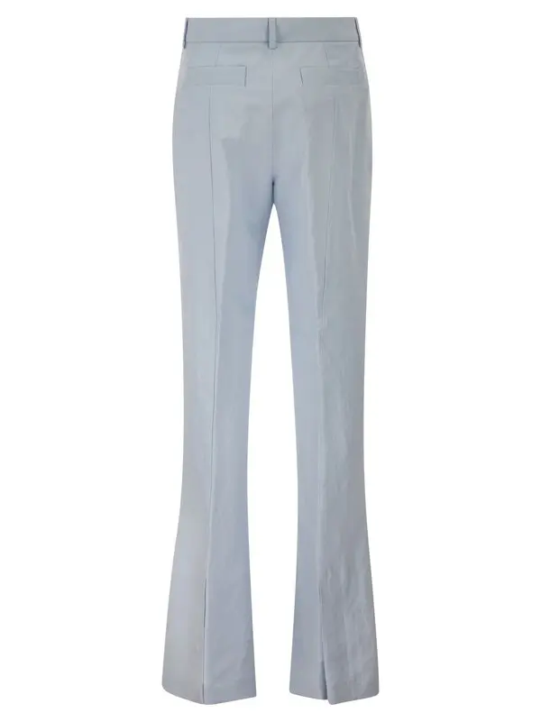 Sportmax Spxfragola Flare Trousers In Viscose And Textile Paper - Blue