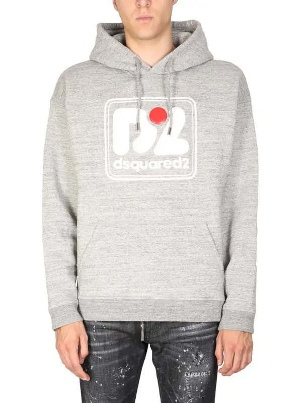 Dsquared2 Camo Patch Hoodie - Gray