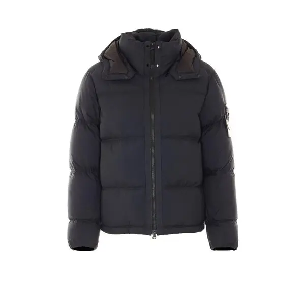 Stone Island Matt Ripstop Cordura Logo Down Jacket - Blue
