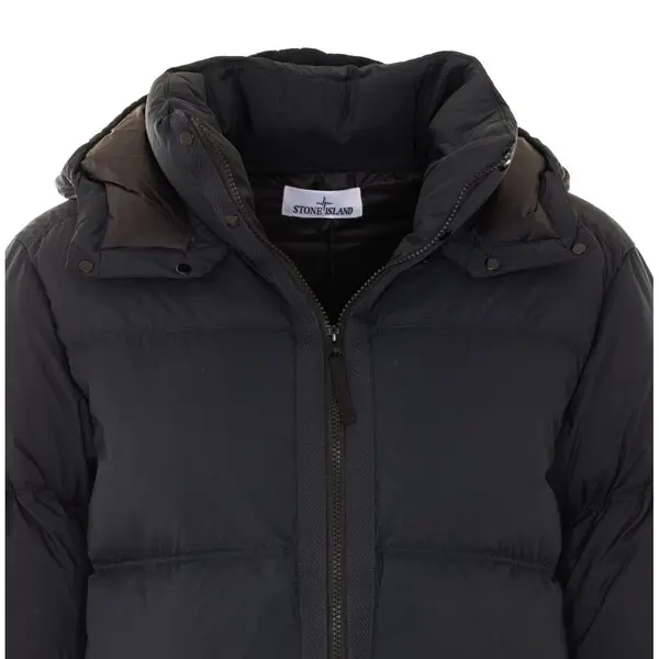 Stone Island Matt Ripstop Cordura Logo Down Jacket - Blue