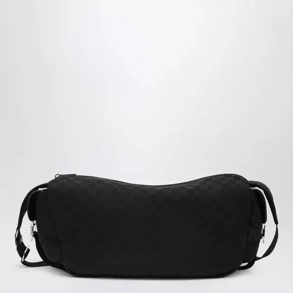 Gucci Large Crossbody Bag In Gg Fabric - Black
