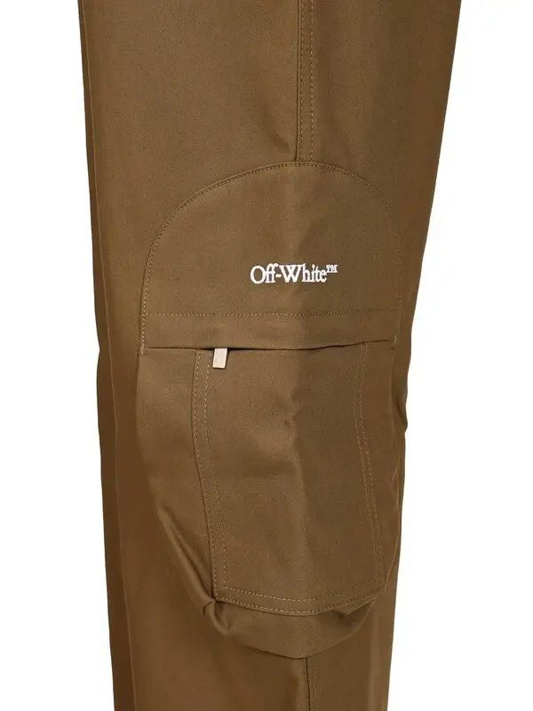 Off-White Cotton Cargo Pants