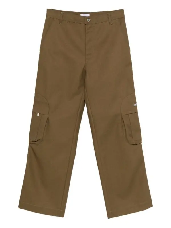 Off-White Cotton Cargo Pants