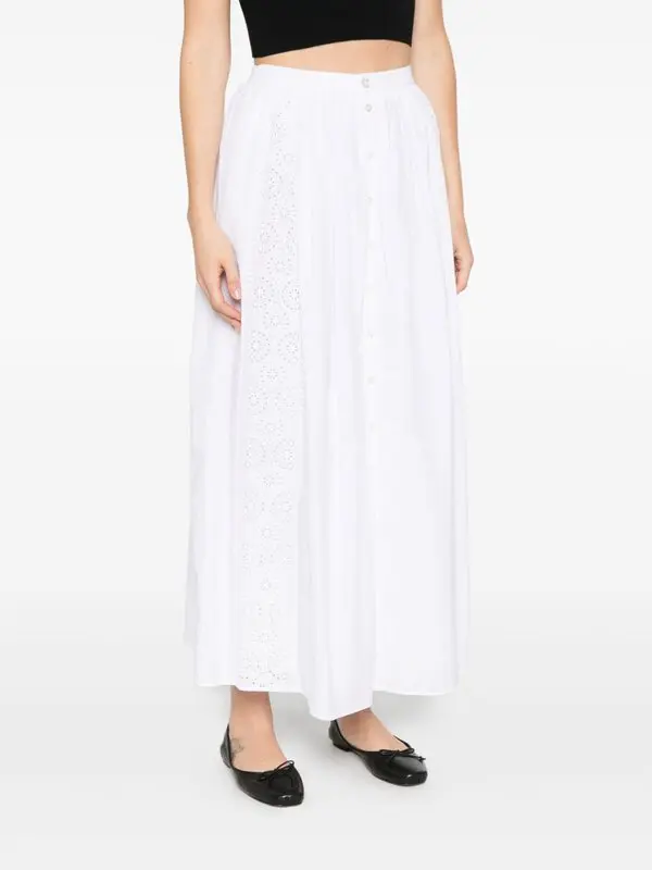 Celine Broderie Anglaise Midi Skirt