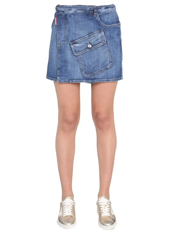 Dsquared2 Skirt With Pocket - Blue