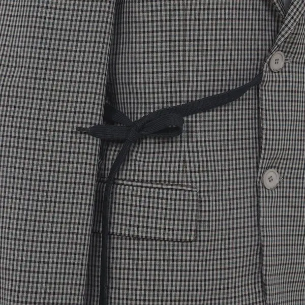 Balenciaga Checkered Wrap Tailored Jacket - Brown