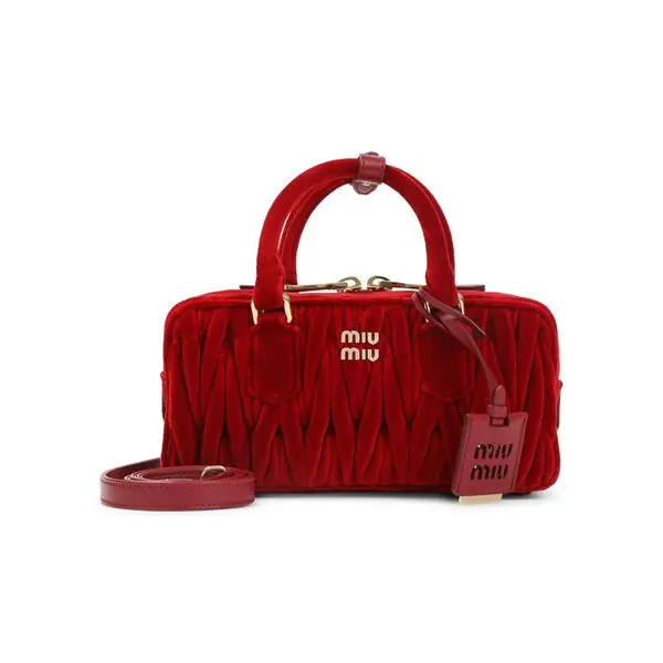 Miu Miu Lamb Leather Bag - Red