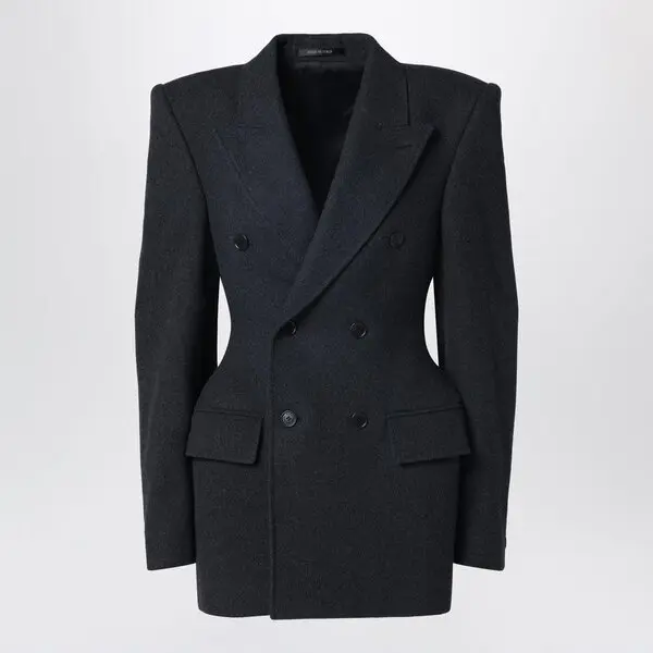 Balenciaga Grey Double-breasted Cashmere Jacket