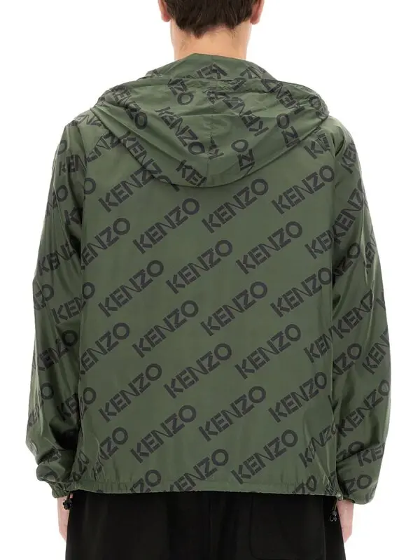 Kenzo Monogram Windbreaker Jacket - Brown