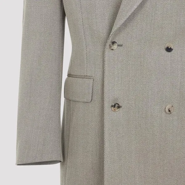 Celine Colonne Wool Jacket - Brown