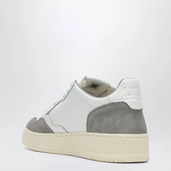 AUTRY Medalist Low Sneakers In Leather And Grey Suede - White