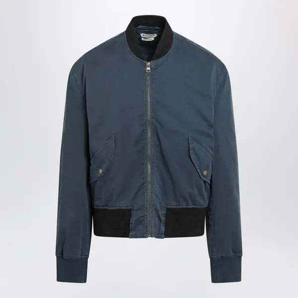 JW Anderson Navy Cotton Jacket With Vintage Finish - Blue