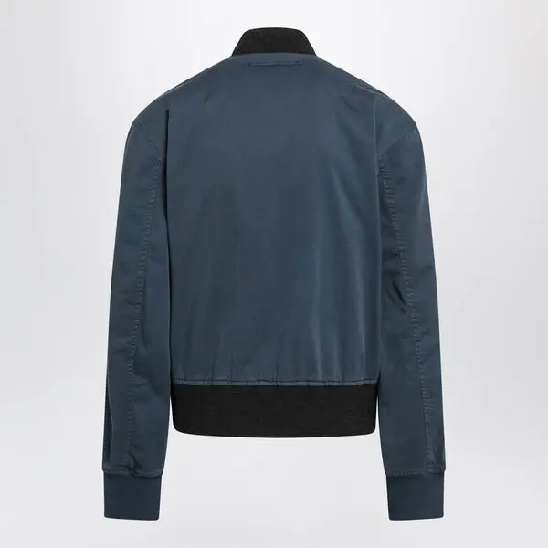 JW Anderson Navy Cotton Jacket With Vintage Finish - Blue