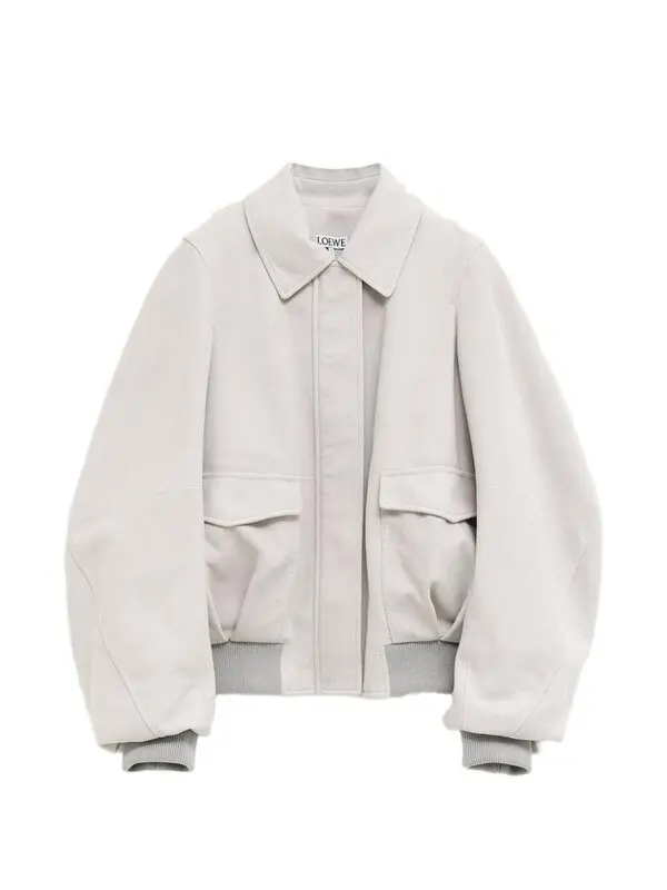 Loewe Suede Leather Bomber Jacket - Multicolor