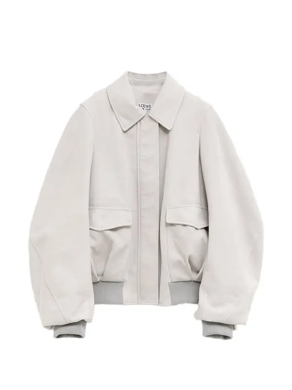 Loewe Leather Bomber Jacket - Multicolor