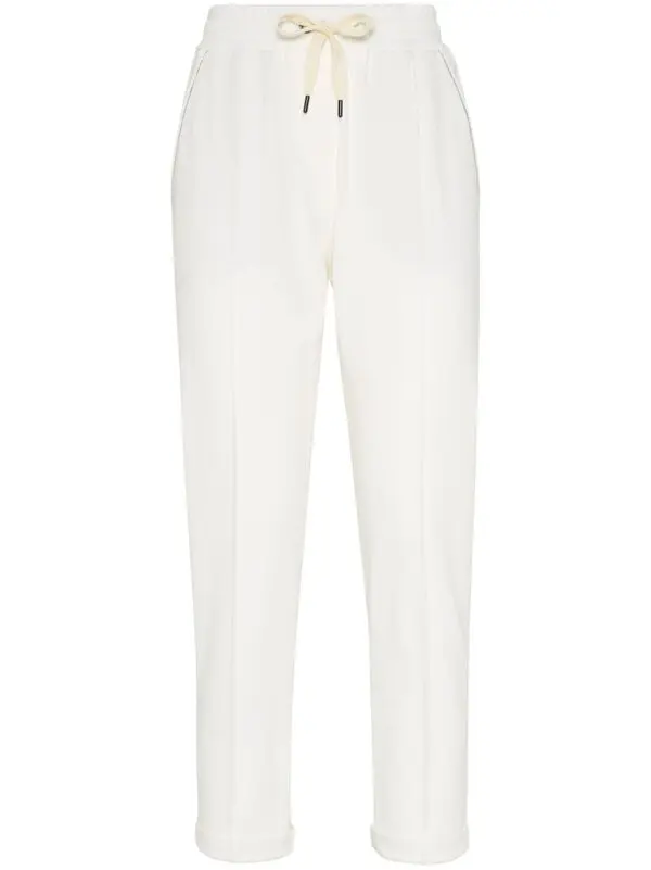 Brunello Cucinelli Cotton Drawstring Trousers - Multicolor