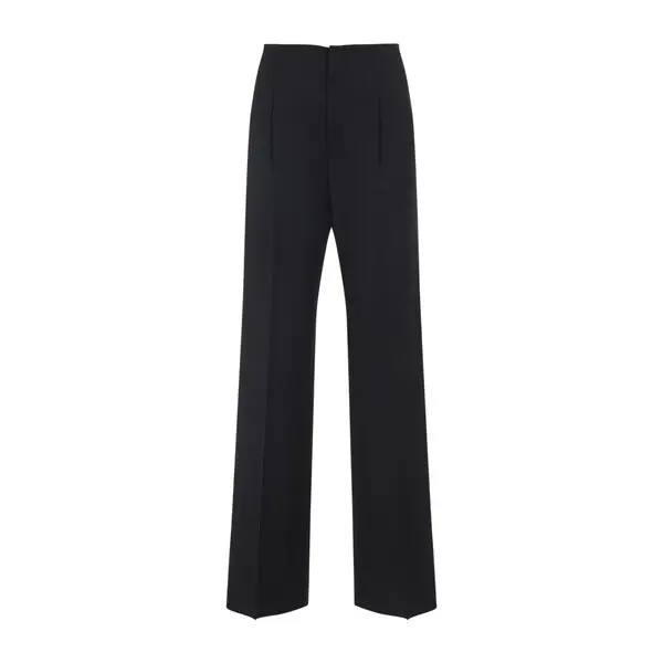 Alberta Ferretti Tropical Wool-blend Straight Trousers - Gray
