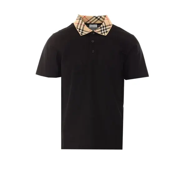 Burberry Check Collar Polo