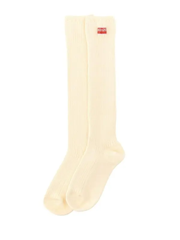 Kenzo High Socks With Logo Patch
