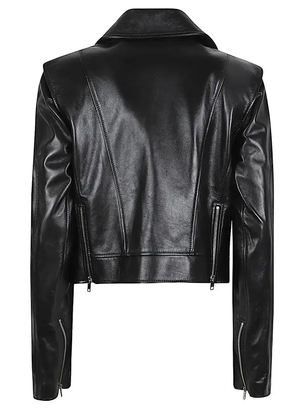 Celine Leather Biker Jacket - Multicolor
