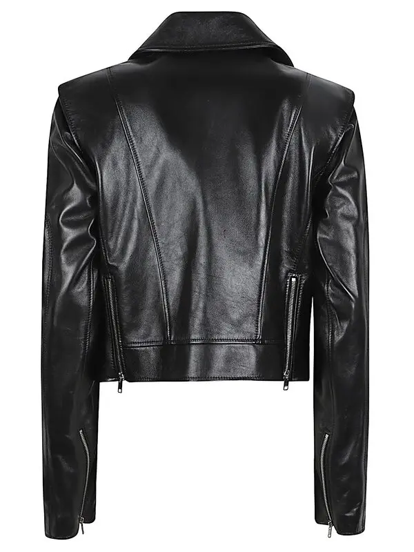 Celine Leather Biker Jacket - Multicolor