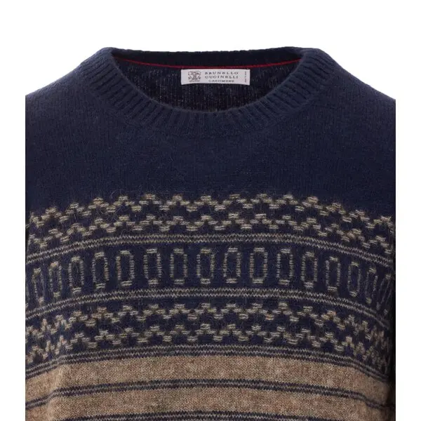 Brunello Cucinelli Nordic Jacquard Sweater - Blue
