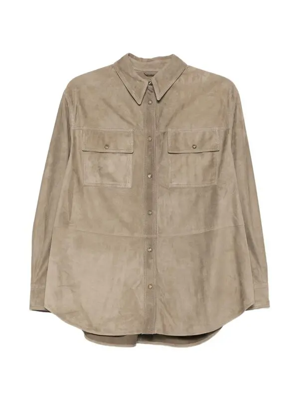 Brunello Cucinelli Leather Shirt - Multicolor