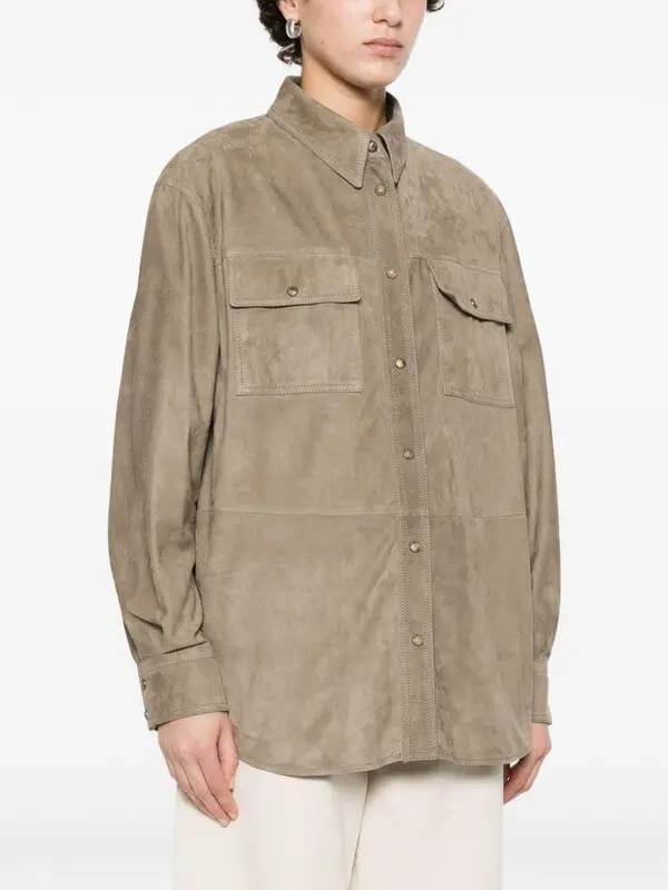 Brunello Cucinelli Leather Shirt - Multicolor