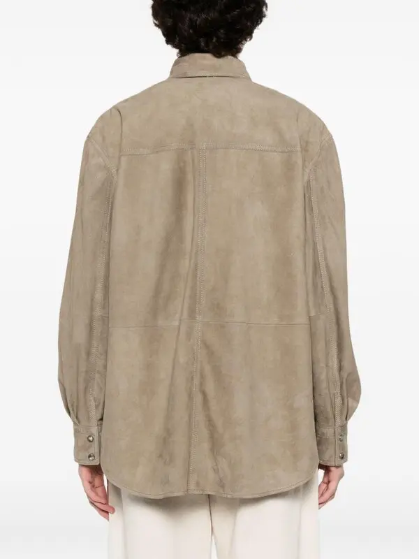 Brunello Cucinelli Leather Shirt - Multicolor