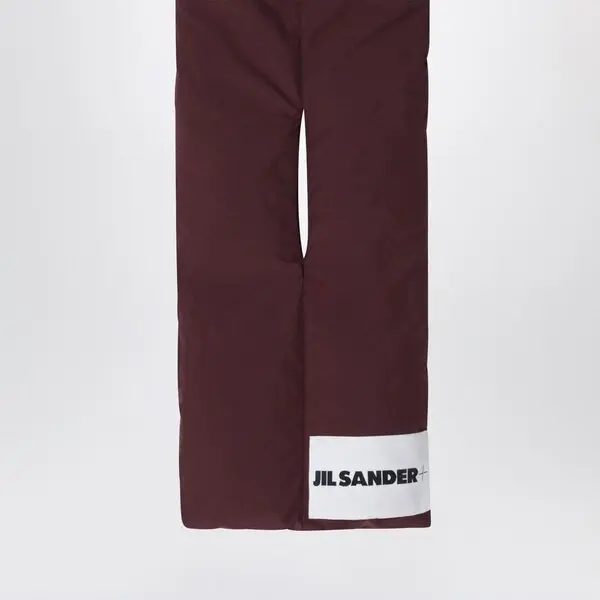 JIL SANDER Plum Padded Scarf With Logo