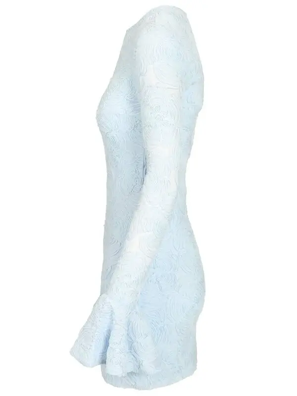ROTATE BY BIRGER CHRISTENSEN Mesh Mini Dress With Ruffles
