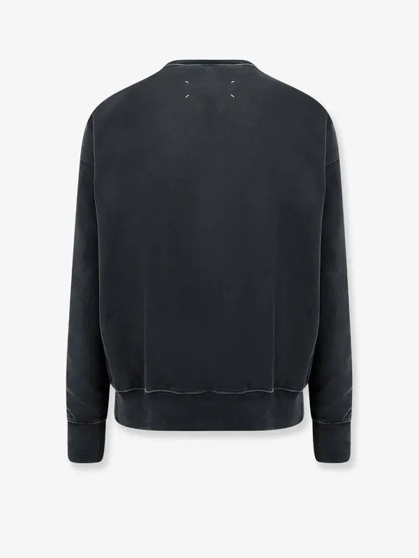 MAISON MARGIELA Cotton Sweatshirt With Front Embroidered Logo