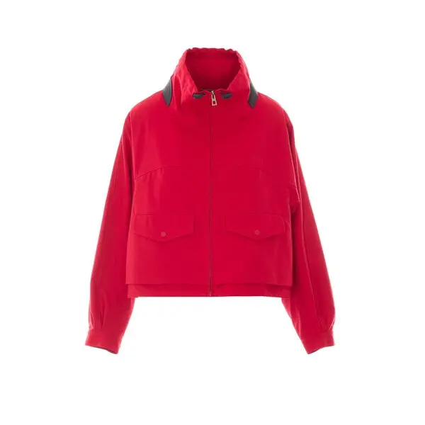 Loewe Jacket In Cotton And Silk - Red