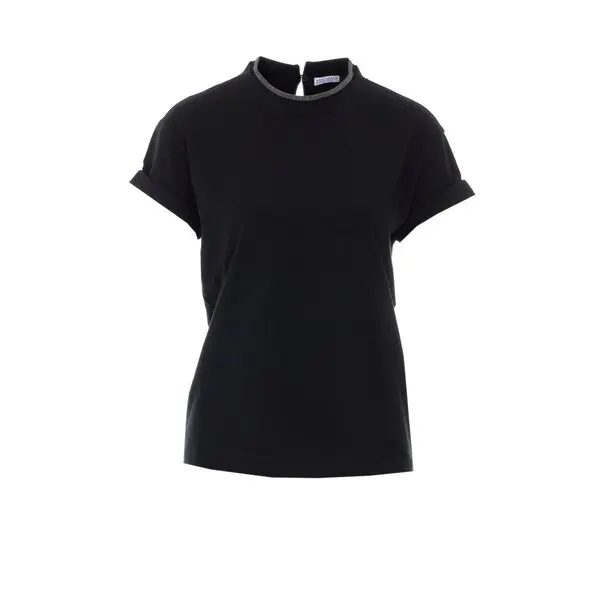 Brunello Cucinelli Monile Turtleneck T-shirt - Black