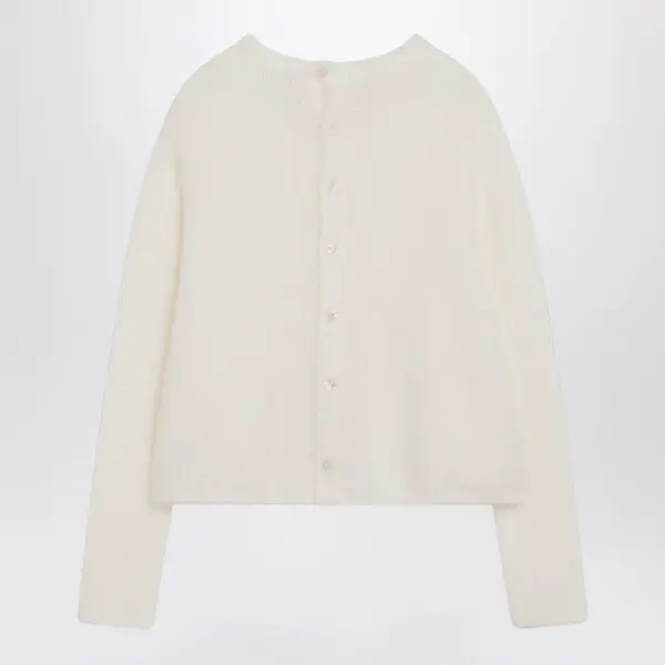 Loewe White Mohair-blend Cardigan