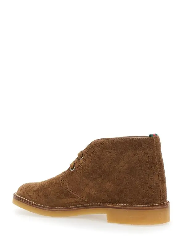 Gucci Gg Suede Ankle Boots