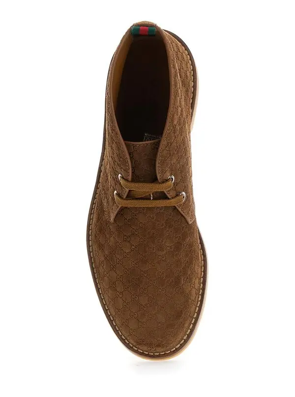 Gucci Gg Suede Ankle Boots