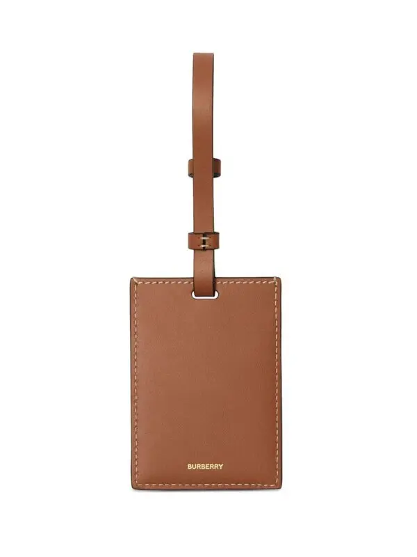 Burberry Check Leather Luggage Tag